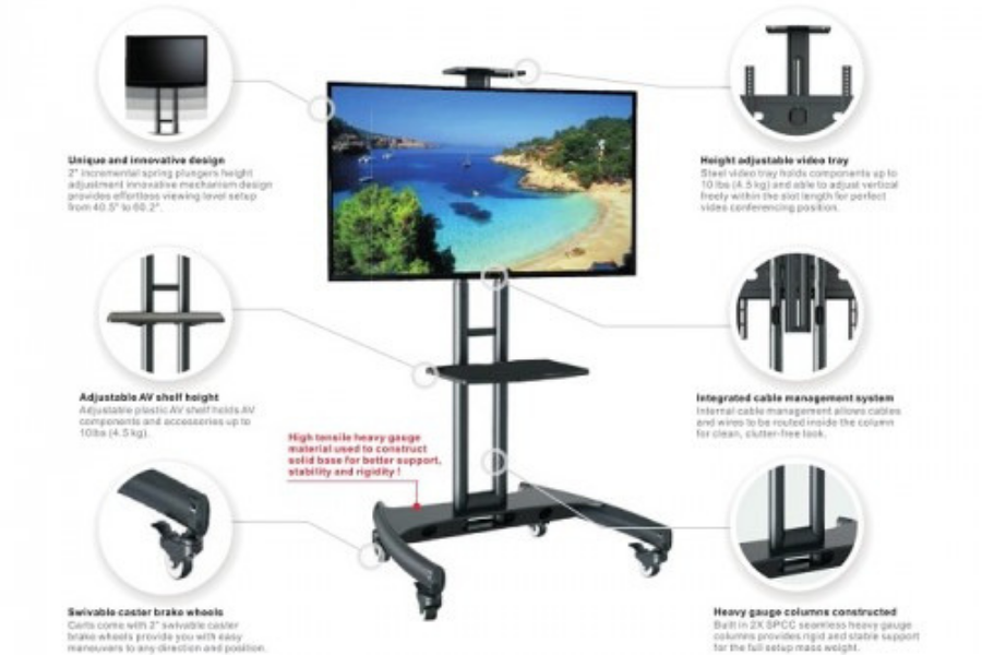 Mobiler LCD Monitorständer - | Digitale Infosysteme | Infosysteme ...