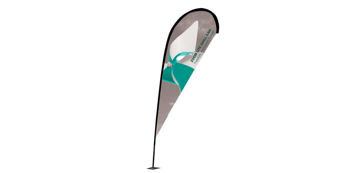 Beachflag Tropfen 3 4m Inkl Druck Und Bodenplatte Werbefahnen